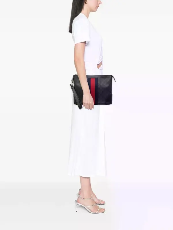 Gucci Gg Supreme Web Clutch Bag