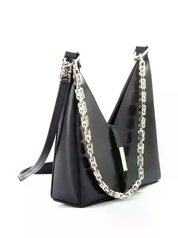Givenchy Cut Out Leather Mini Crossbody Bag - Black
