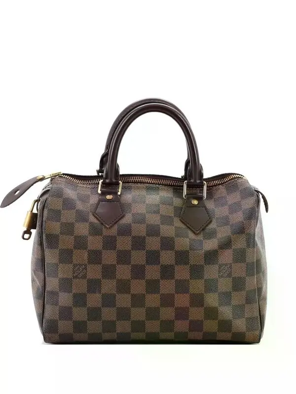 LOUIS VUITTON Speedy Handbag Damier 25 Satchel - Brown