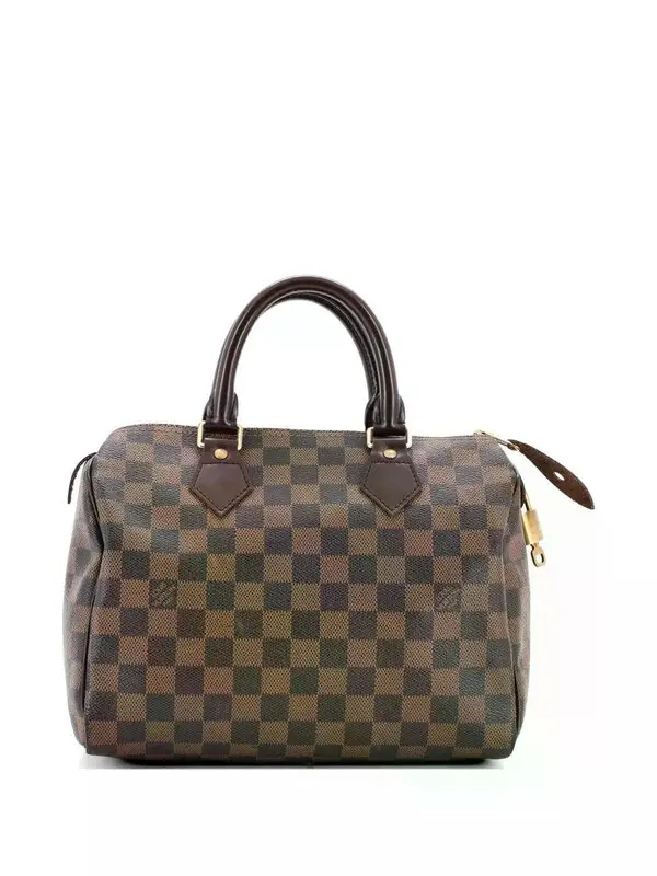 LOUIS VUITTON Speedy Handbag Damier 25 Satchel - Brown