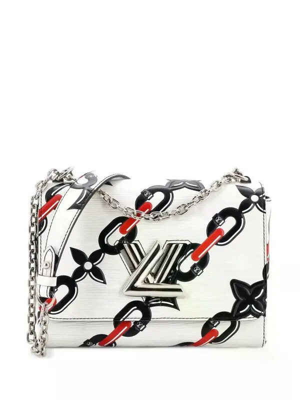 LOUIS VUITTON Twist Mm Limited Edition Print Epi Leather Shoulder Bag - White
