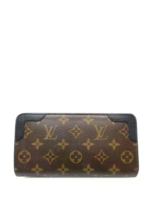 LOUIS VUITTON 2018 Monogram Retiro Zippy Wallet Long Wallets - Black