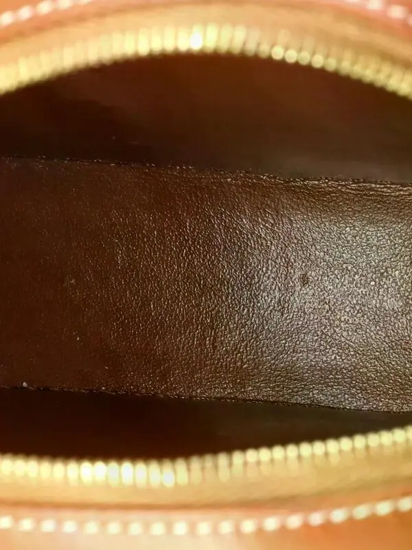 Celine Triomphe Oval Canvas And Leather Crossbody Bag - Brown