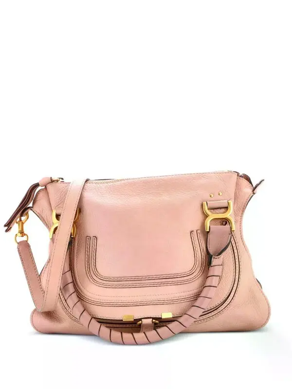 Chloé Marcie Leather Medium Satchel - Neutrals