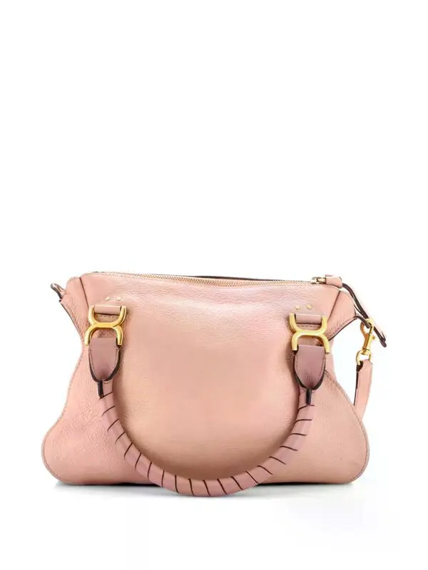 Chloé Marcie Leather Medium Satchel - Neutrals
