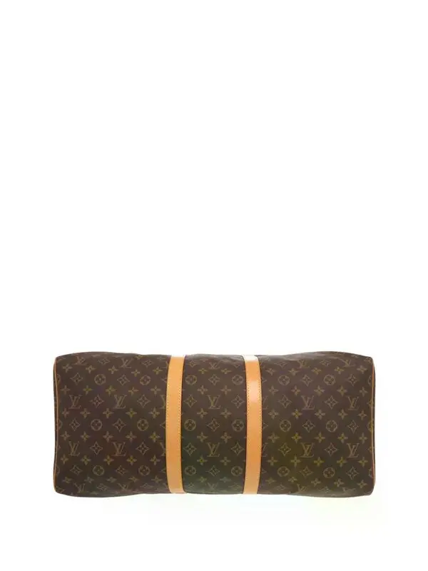 LOUIS VUITTON 1996 Monogram Keepall 55 Travel Bag - Brown