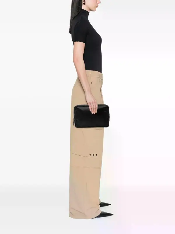 Prada Saffiano Trimmed Tessuto Clutch Bag