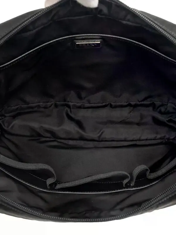 Prada Saffiano Trimmed Tessuto Clutch Bag