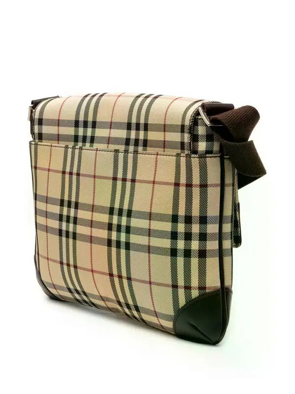 Burberry House Check Canvas Flap Crossbody Bag
