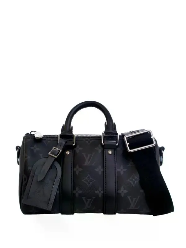 LOUIS VUITTON 2021-2026 Monogram Eclipse Reverse Keepall Bandouliere 25 Satchel