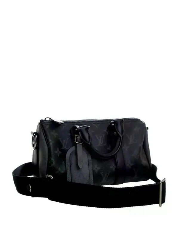LOUIS VUITTON 2021-2026 Monogram Eclipse Reverse Keepall Bandouliere 25 Satchel