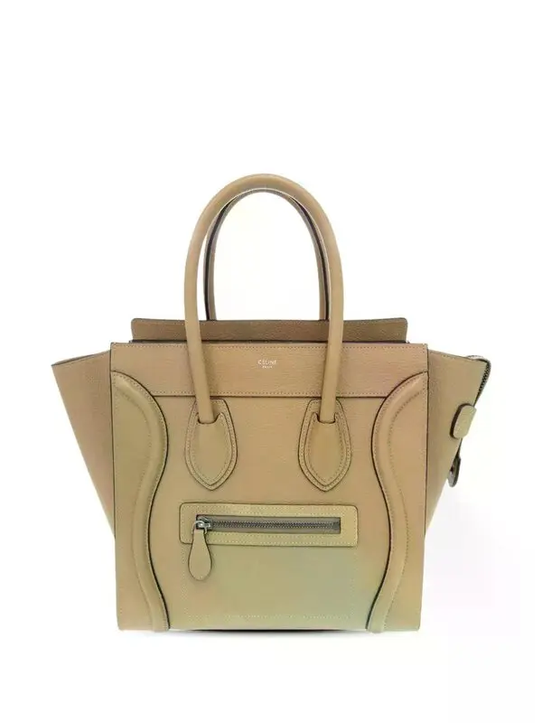 Celine 2020 Micro Drummed Calfskin Luggage Tote - Neutrals