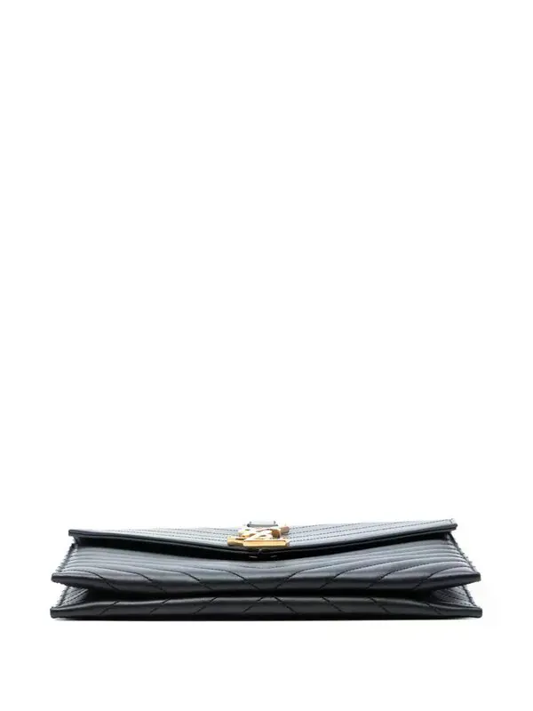 Saint Laurent 2014 Chevron Calfskin Classic Monogram Envelope Crossbody Bag
