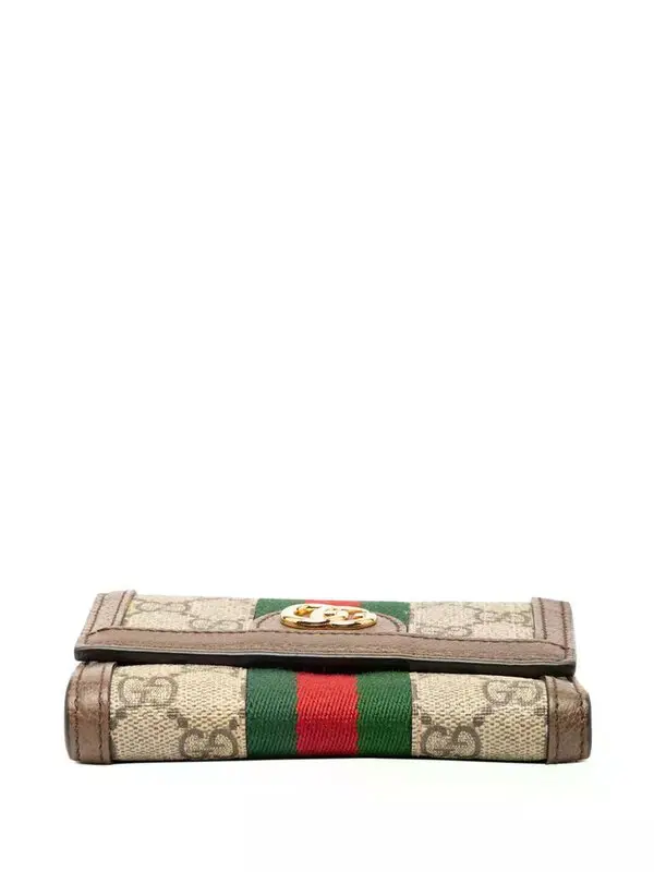 Gucci 2016-2026 Gg Supreme Web Ophidia Trifold Wallet Small Wallets