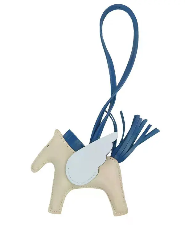 Hermès Milo Lambskin Grigri Rodeo Pegasus Bag Charm Key Chain - Brown