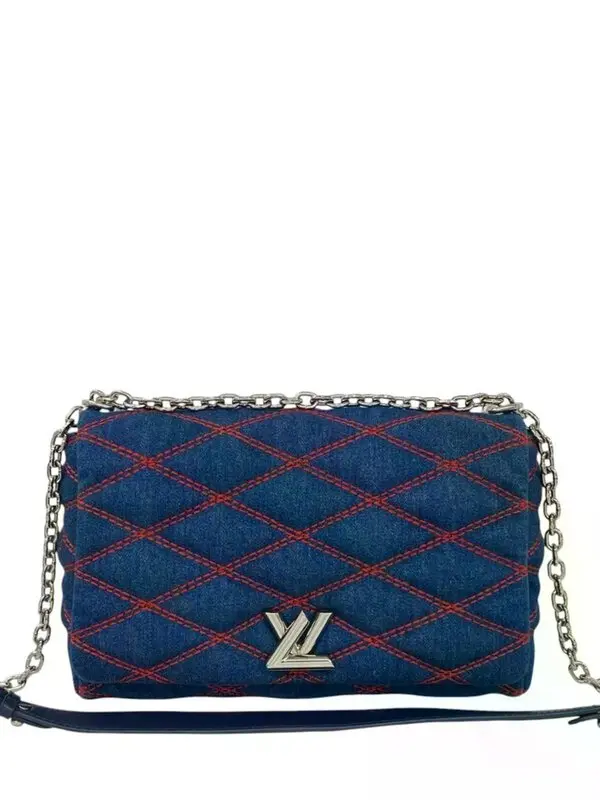 LOUIS VUITTON 2016 Malletage Denim Go 14 Mm Crossbody Bag - Blue