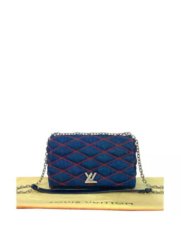 LOUIS VUITTON 2016 Malletage Denim Go 14 Mm Crossbody Bag - Blue