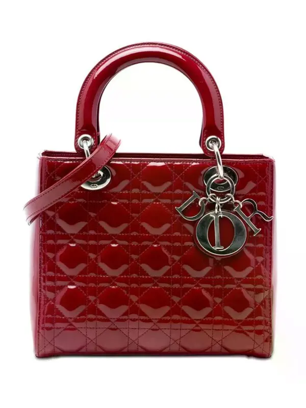 Dior 2013 Medium Cannage Lady Satchel - Red