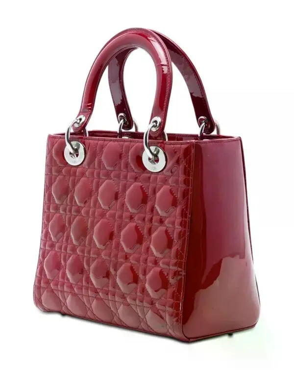 Dior 2013 Medium Cannage Lady Satchel - Red