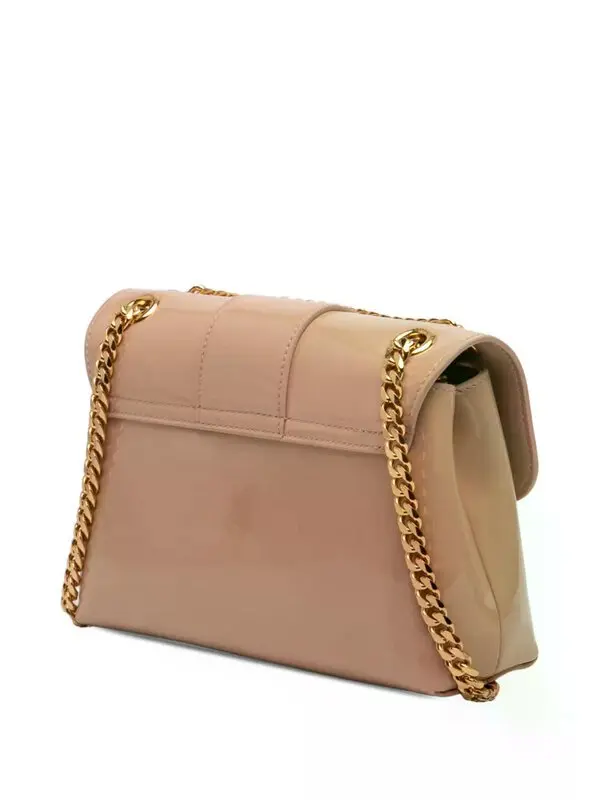Celine 2024 Teen Patent Triomphe Victoire Chain Shoulder Bag