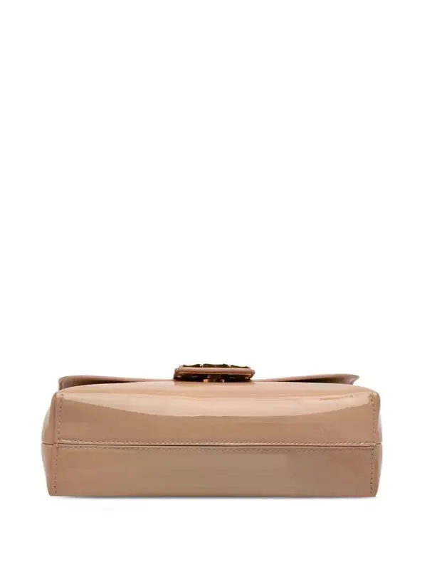 Celine 2024 Teen Patent Triomphe Victoire Chain Shoulder Bag