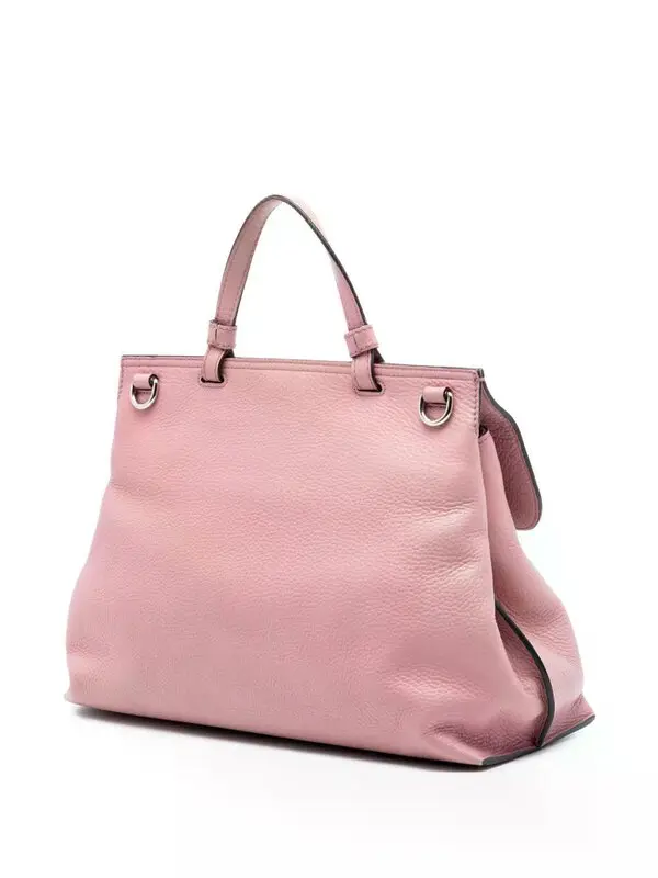Gucci Medium Leather Bamboo Daily Satchel - Pink
