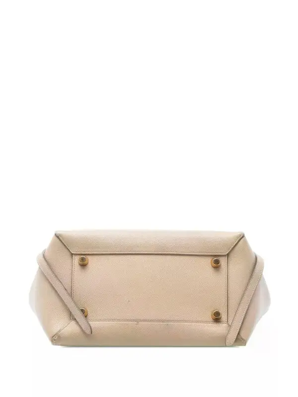 Celine 2017 Mini Grained Calfskin Belt Satchel - Neutrals