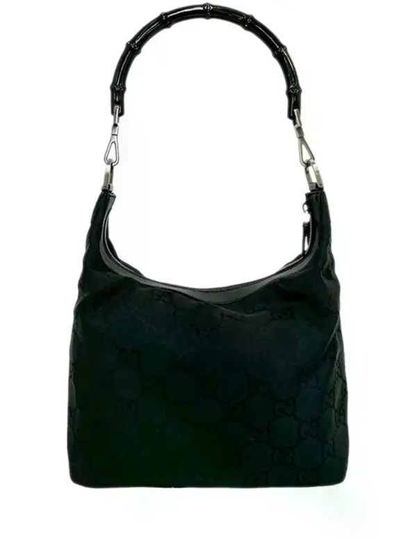 Gucci Gg Nylon Bamboo Shoulder Bag
