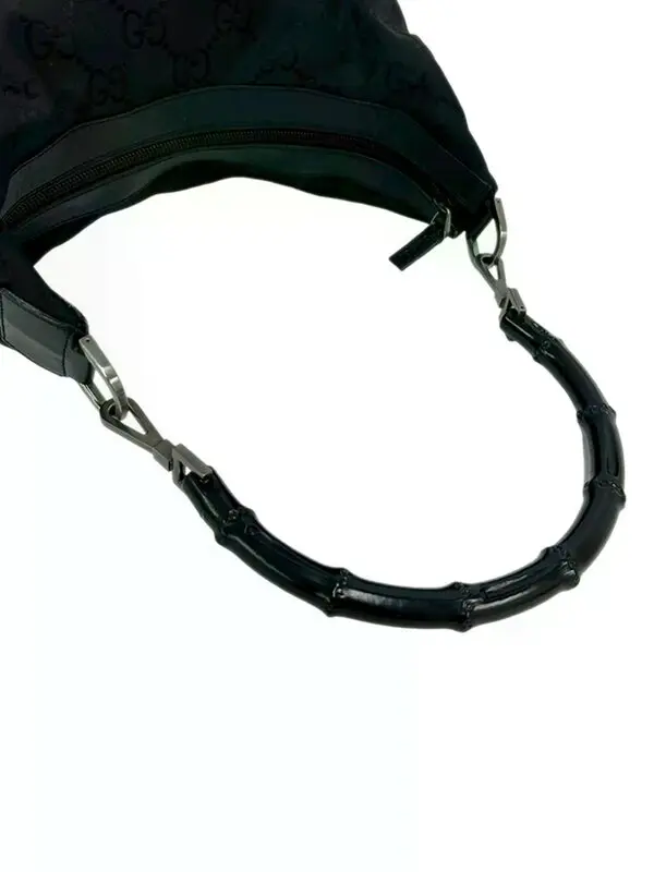 Gucci Gg Nylon Bamboo Shoulder Bag