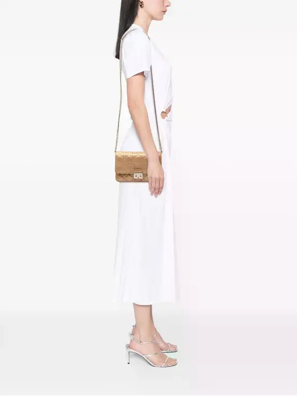 Dior 2015 Lambskin Cannage Miss Promenade Crossbody Bag - Gold