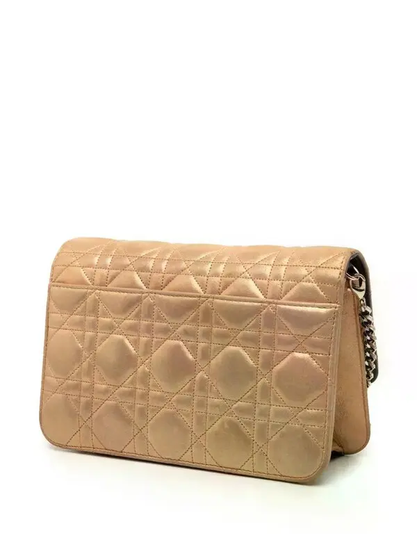 Dior 2015 Lambskin Cannage Miss Promenade Crossbody Bag - Gold