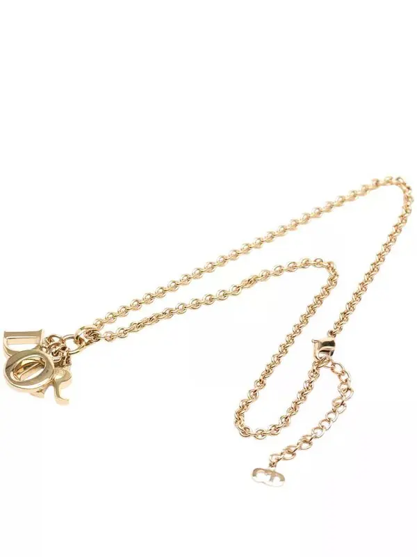 Dior Logo Pendant Necklace - Gold