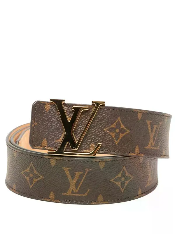 LOUIS VUITTON 2019 Monogram Initiales Reversible Belt - Brown