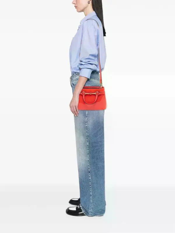 Gucci 2016-2025 Patent Bright Bit Satchel - Red