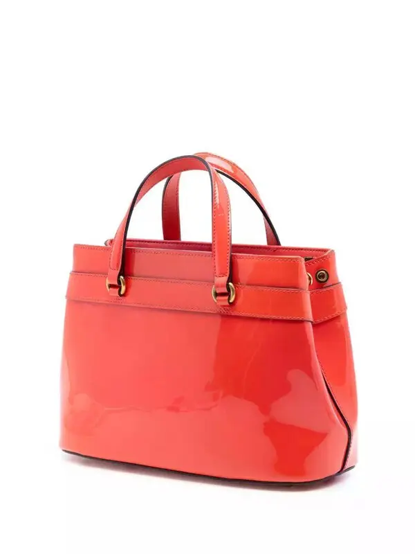 Gucci 2016-2025 Patent Bright Bit Satchel - Red