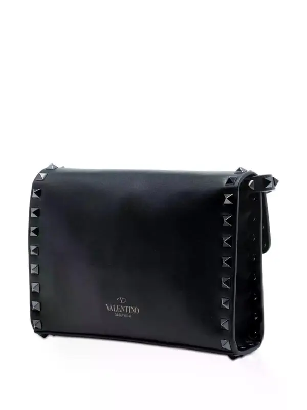 Valentino Garavani Small Vitello Monochrome Rockstud Flap Crossbody Bag 2000-2017