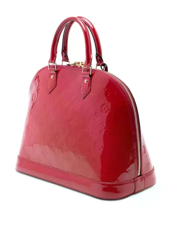 LOUIS VUITTON 2014 Monogram Vernis Alma Pm Handbag - Red