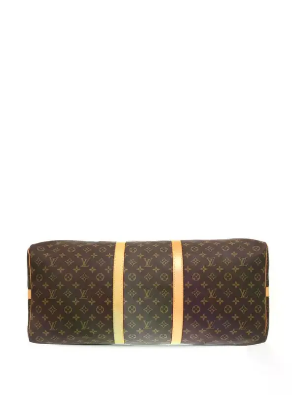 LOUIS VUITTON 1999 Monogram Keepall Bandouliere 60 Travel Bag - Brown