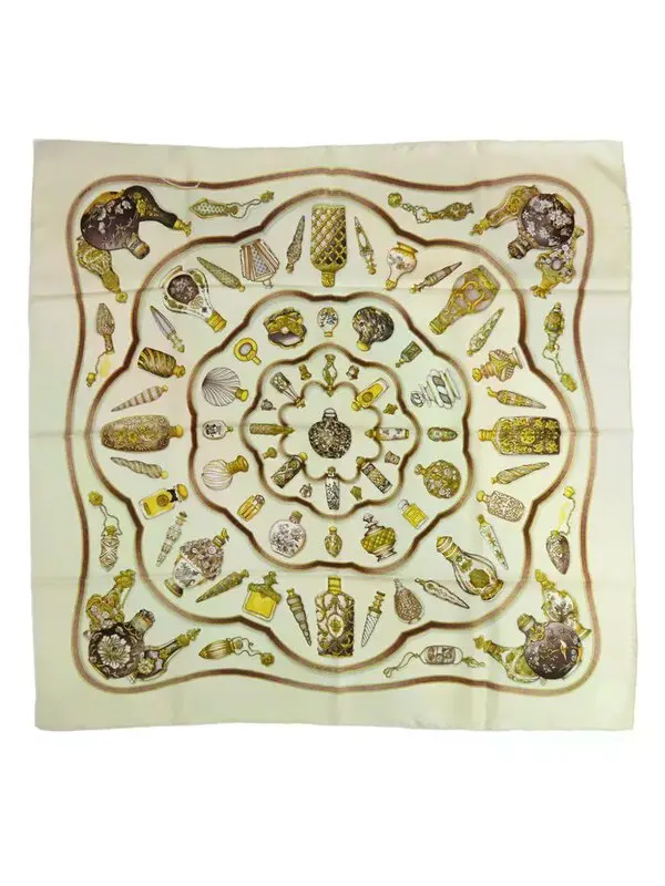 Hermès 1980-2010 Qu Importe Le Flacon Silk Scarf 90 Scarves - Brown