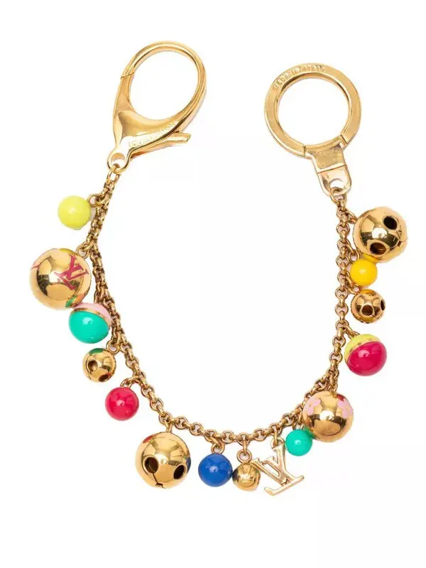 LOUIS VUITTON 2000-2026 Plated Chaine Grelots Bag Charm And Holder Key Chain - Gold