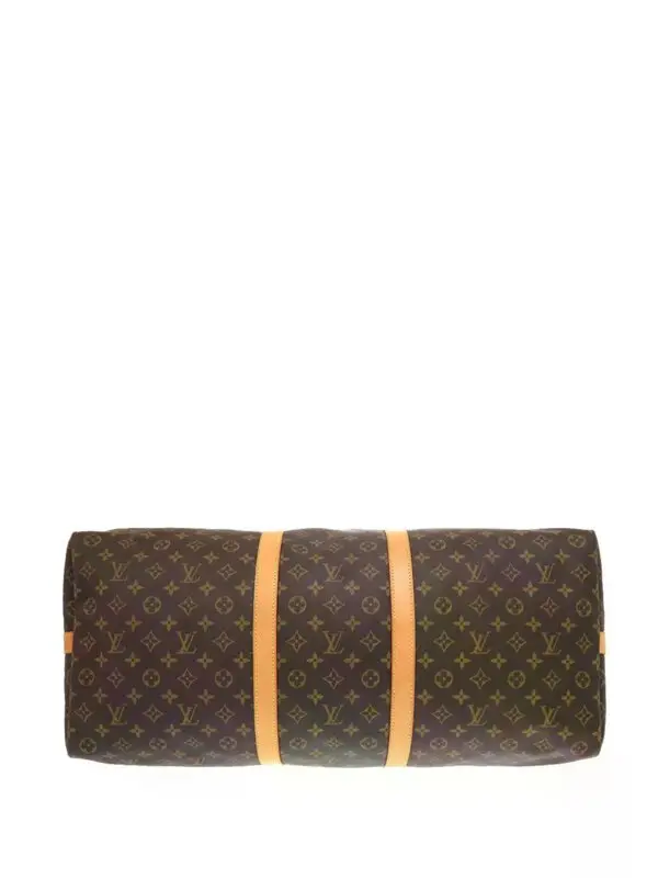 LOUIS VUITTON 1999 Monogram Keepall Bandouliere 60 Travel Bag - Brown