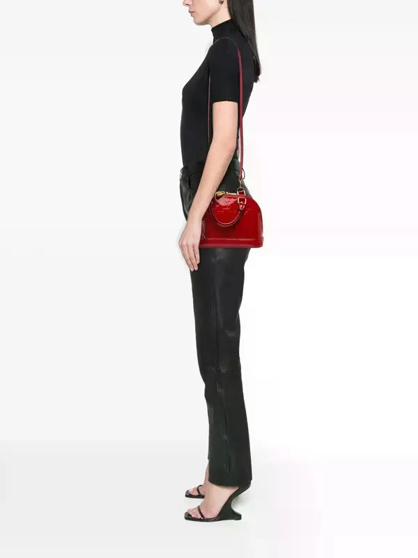 LOUIS VUITTON 2013 Monogram Vernis Alma Bb Satchel - Red