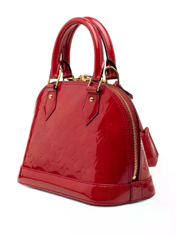 LOUIS VUITTON 2013 Monogram Vernis Alma Bb Satchel - Red