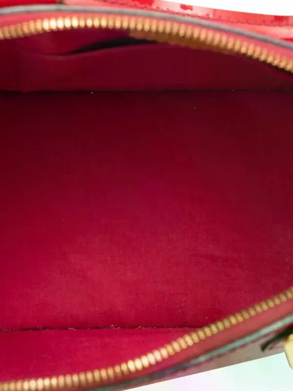 LOUIS VUITTON 2013 Monogram Vernis Alma Bb Satchel - Red