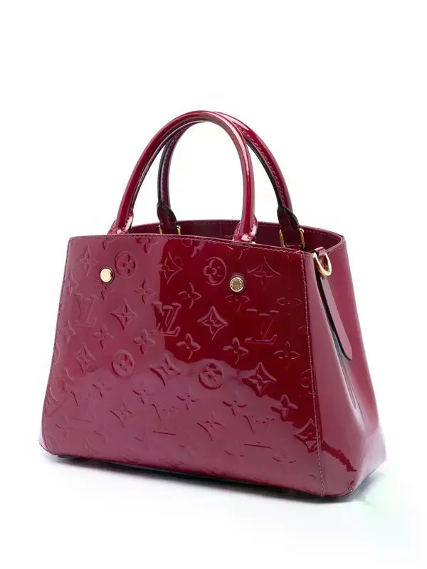 LOUIS VUITTON 2015 Monogram Vernis Montaigne Bb Satchel - Pink