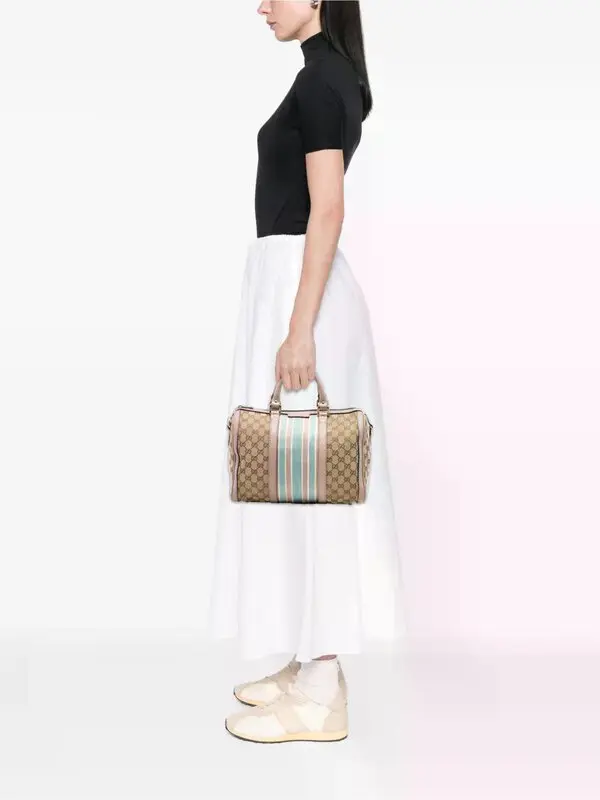 Gucci Gg Canvas Web Joy Boston Bag - Neutrals