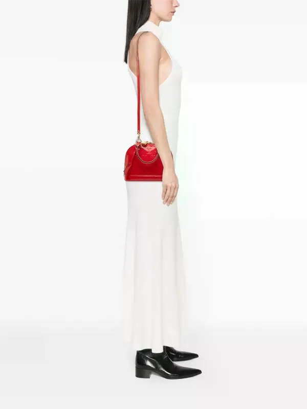 LOUIS VUITTON 2014 Monogram Vernis Alma Bb Satchel - Red