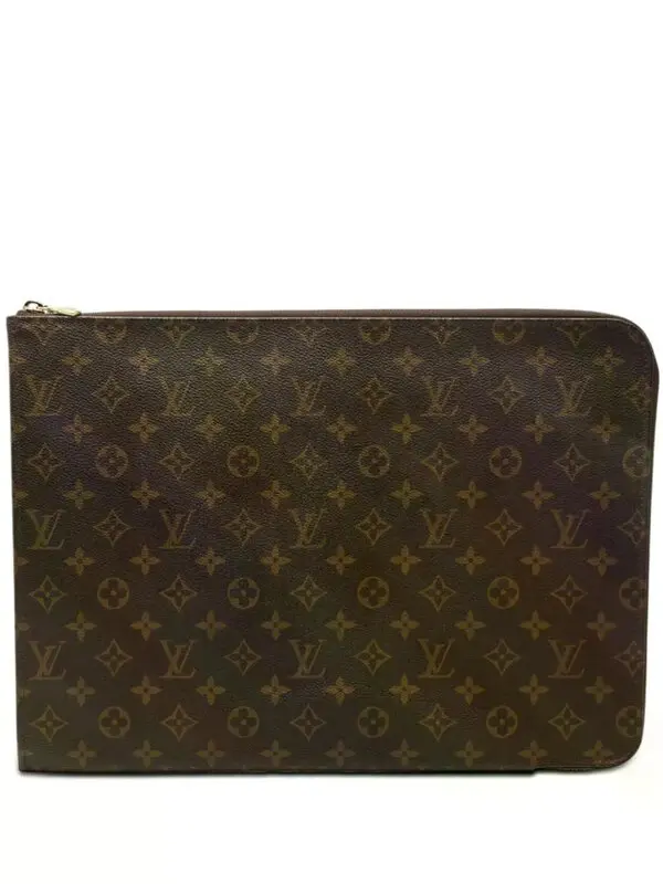 LOUIS VUITTON 2001 Monogram Poche Documents Portfolio - Brown