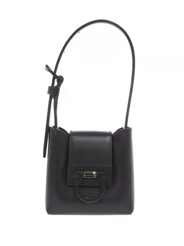 FERRAGAMO Leather Gancini Trifoglio Handbag