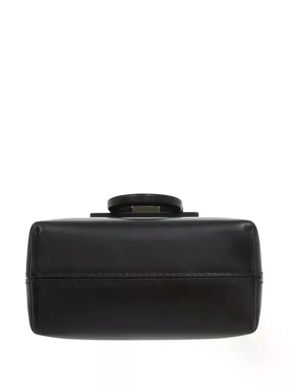 FERRAGAMO Leather Gancini Trifoglio Handbag